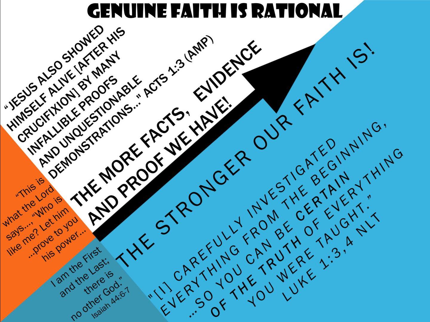 SOLID EVIDENCE/PROOF BASED FAITH IS CRUCIAL TO FINISH GOD’S GREAT ...